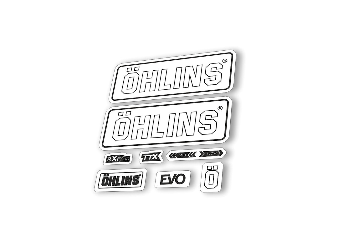 Ohlins RFX36 EVO 2018 Rear Shock Suspension Sticker Decal Kit Adhesive ...