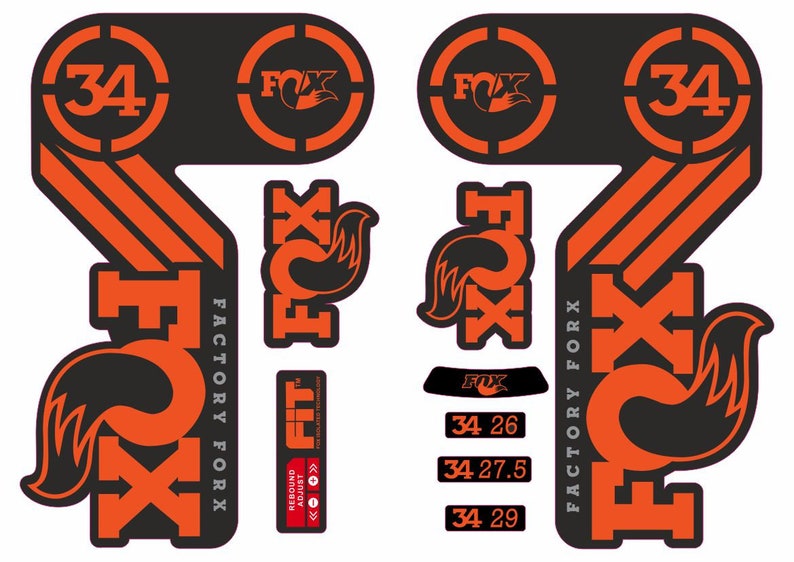 FOX 34 Heritage 2015 Fork Suspension Factory Decal Sticker - Etsy