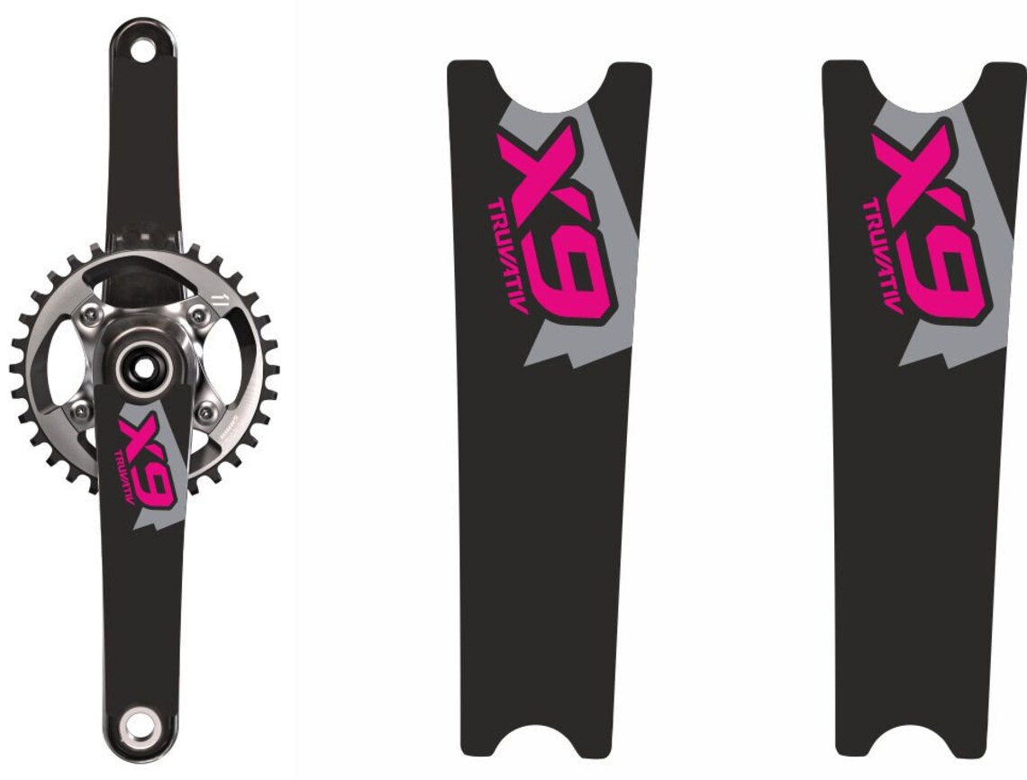 Sram X9 Crank Decals Set Stickers Mountain Bike Adhesive Kit Roze ...