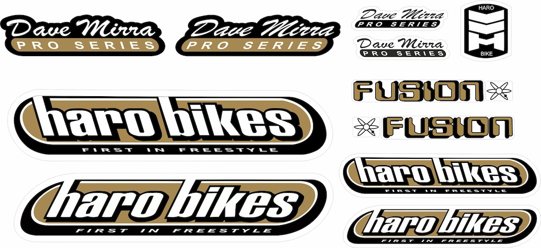 Haro Bikes Dave Mirra Signature Fusion Pro Series BMX Frame Decal Set ...