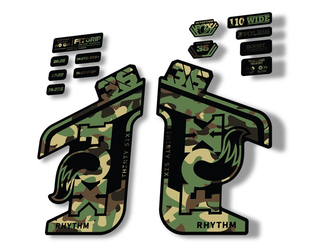 FOX 36 RHYTHM 2021 Fork Suspension Factory Decal Sticker Set Adhesive ...
