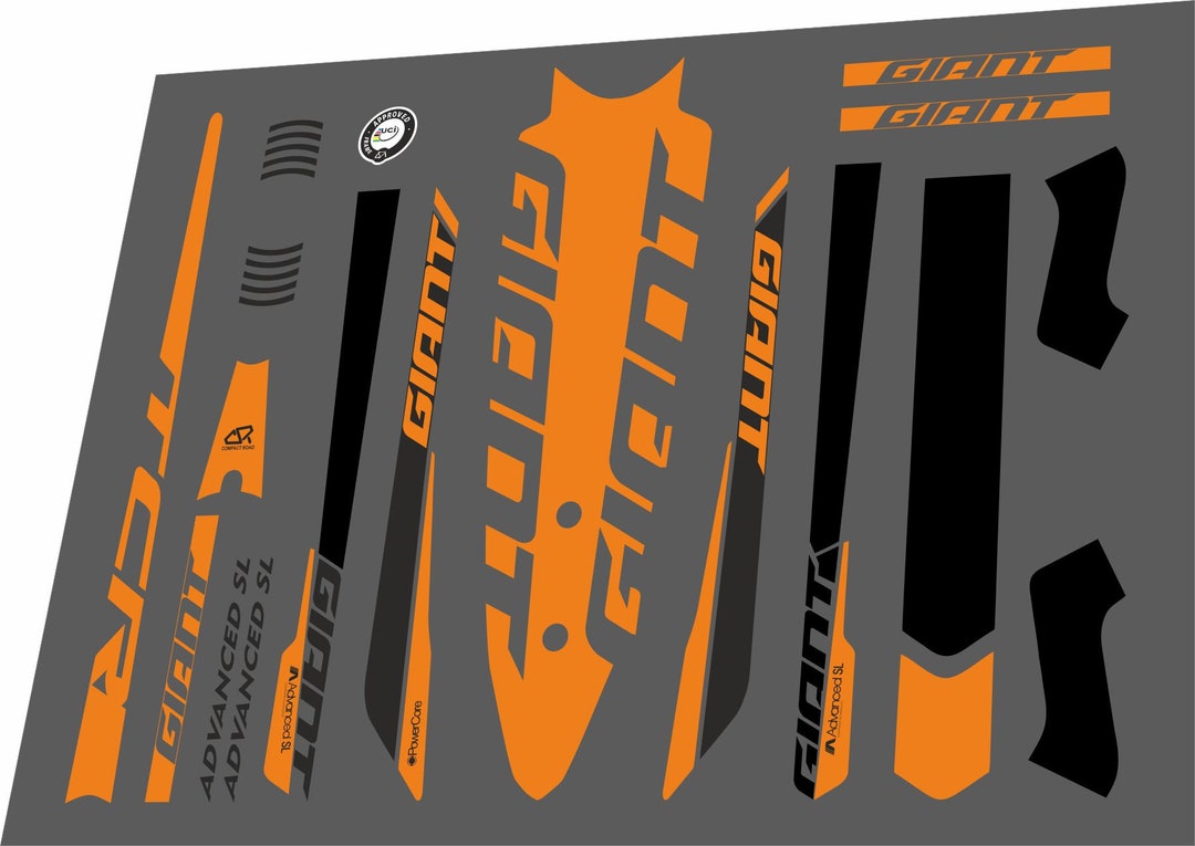 GIANT TCR Advanced SL 2016 Frame Sticker Factory Decal - Etsy