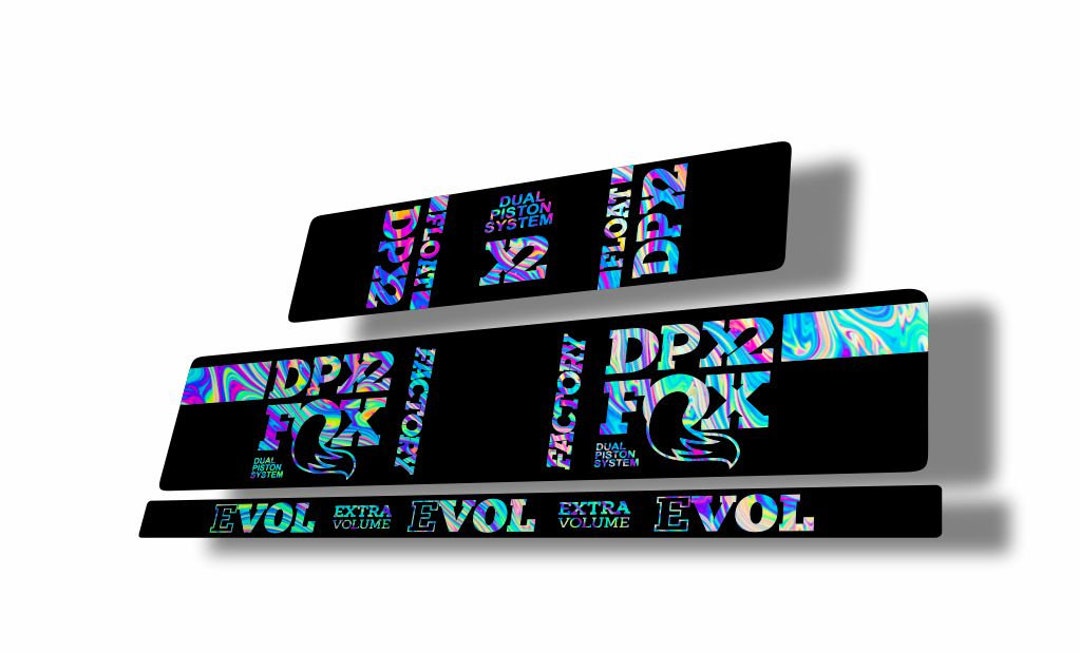 FOX Float DPX2 Rear Shock Suspension Sticker Factory Decal Kit Adhesive ...