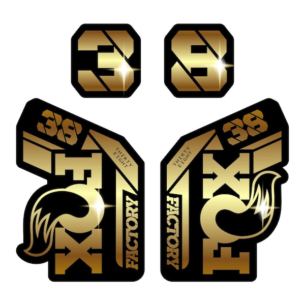 Fox 38 Gold Decal - Etsy
