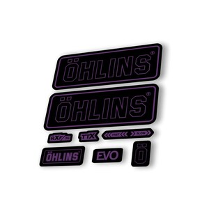 Ohlins RFX36 EVO 2018 Rear Shock Suspension Sticker Decal Kit Adhesive ...