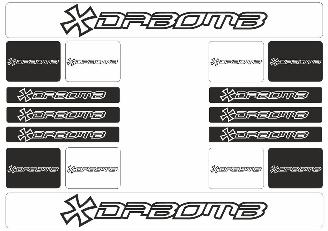 DABOMB Mountain Bicycle Frame Decal Sticker Graphic Set - Etsy