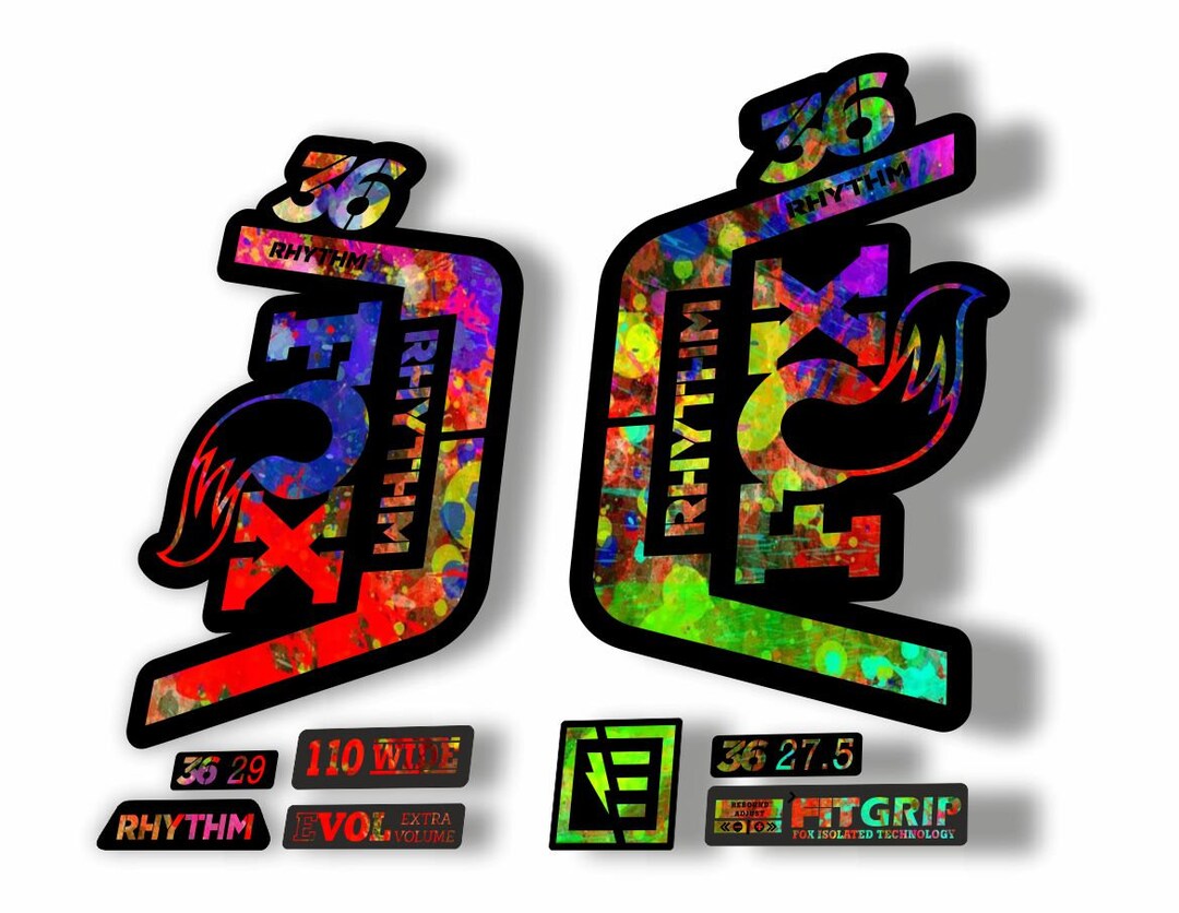 FOX 36 RHYTHM 2019 Fork Suspension Factory Decal Sticker Set Adhesive ...