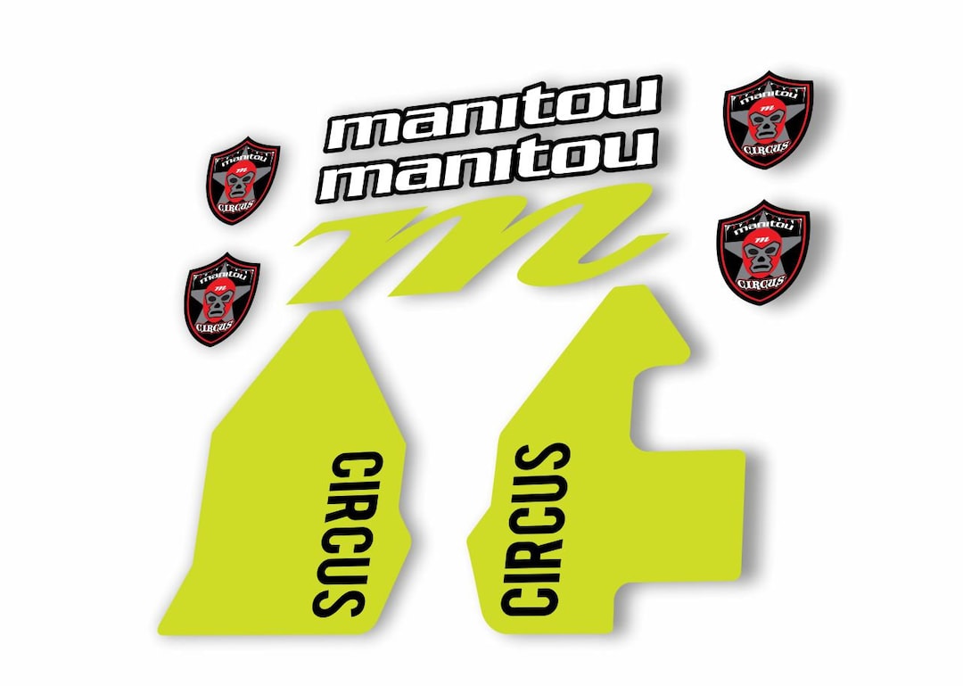 Manitou Circus Fork Decal Mountain Bike Cycling Sticker Adhesive Lime ...