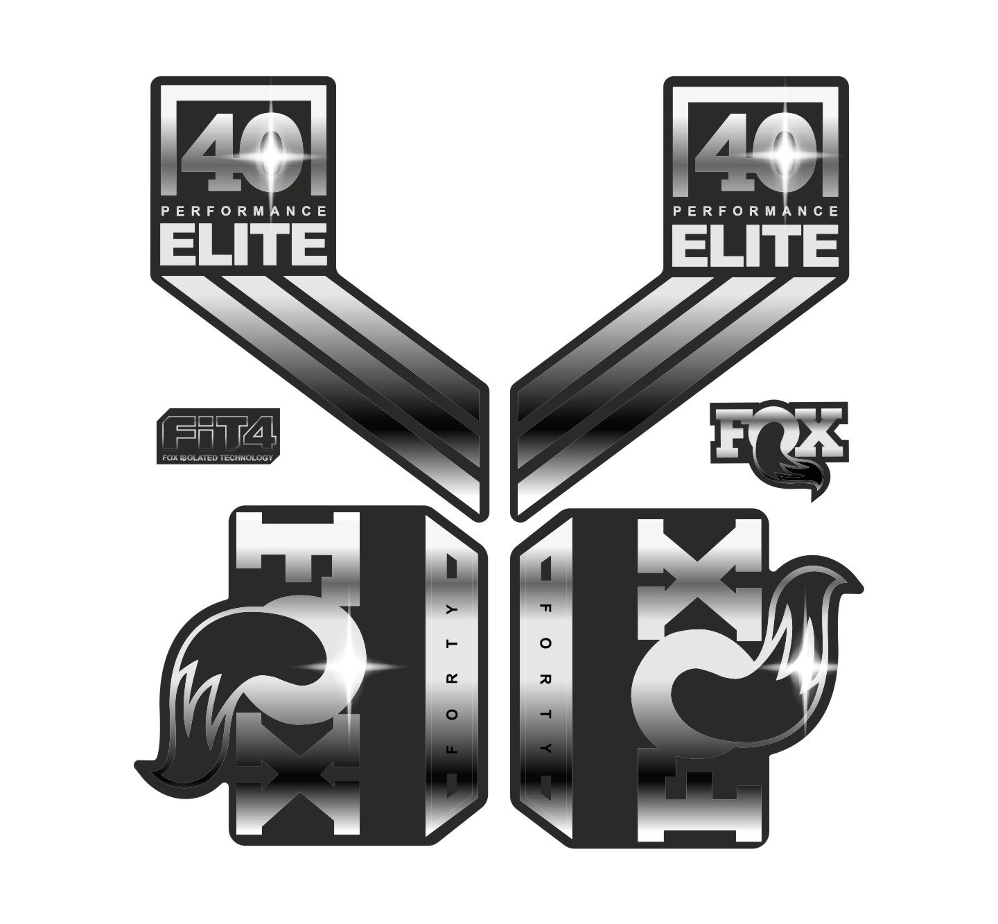 STAR SAM® FOX 40 Factory Step Cast 2021 Fahrrad Gabel Stickers Bike ...