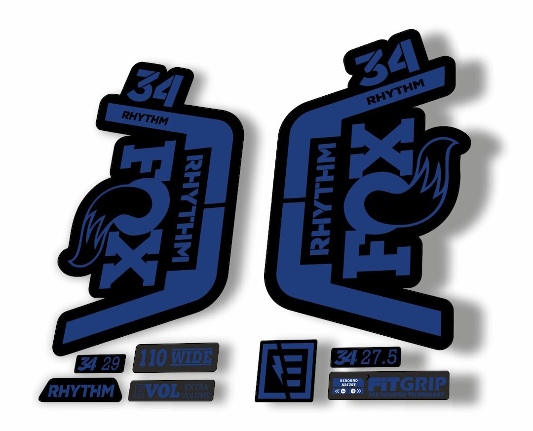 FOX 34 RHYTHM 2019 Fork Suspension Factory Decal Sticker Set Adhesive ...