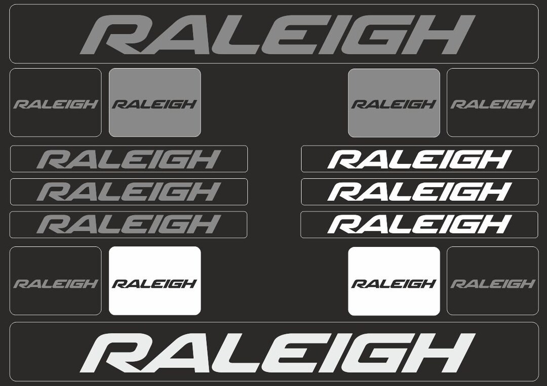 RALEIGH Mountain Bicycle Frame Decal Stickers Graphic Set - Etsy