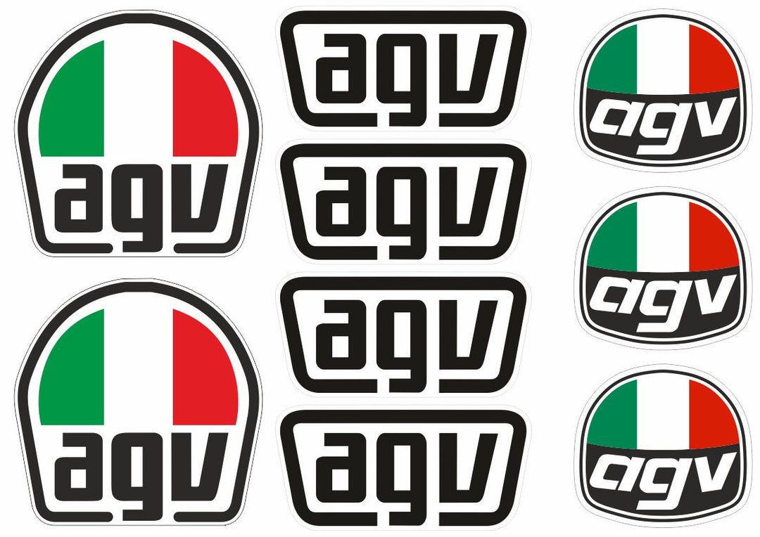 Buy AGV Helmet Decal Set Sticker Vinyl MX Motocross Motorcycle Graphic ...