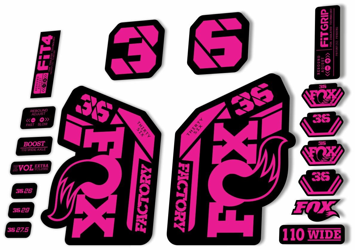 Pink Fox Racing Decals