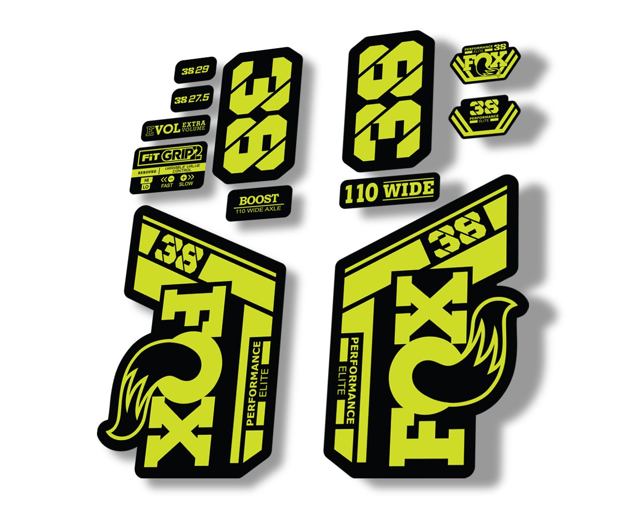 FOX 38 Performance Elite 2021 Factory Forks Suspension Decals | Etsy
