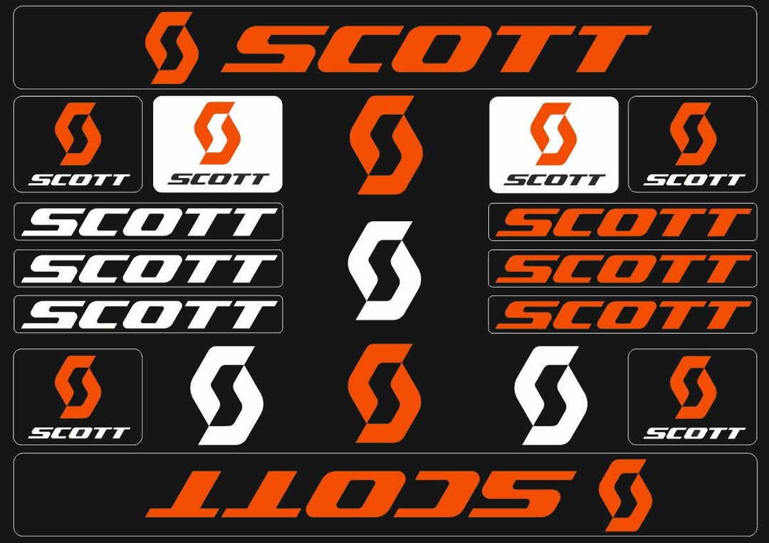 Scott Bicycle Vinyl Decal Stickers Frame Replacement Adhesive Set ...