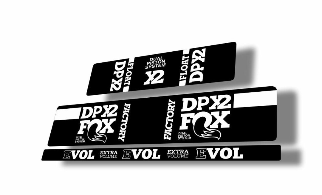 FOX Float DPX2 Rear Shock Suspension Sticker Factory Decal Kit Adhesive ...