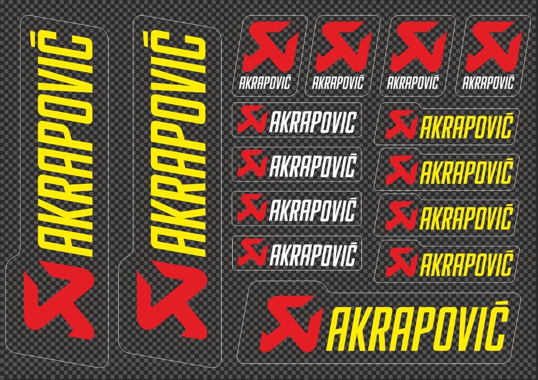 Akrapovic Decals Stickers for Exhaust Graphic Set Vinyl - Etsy