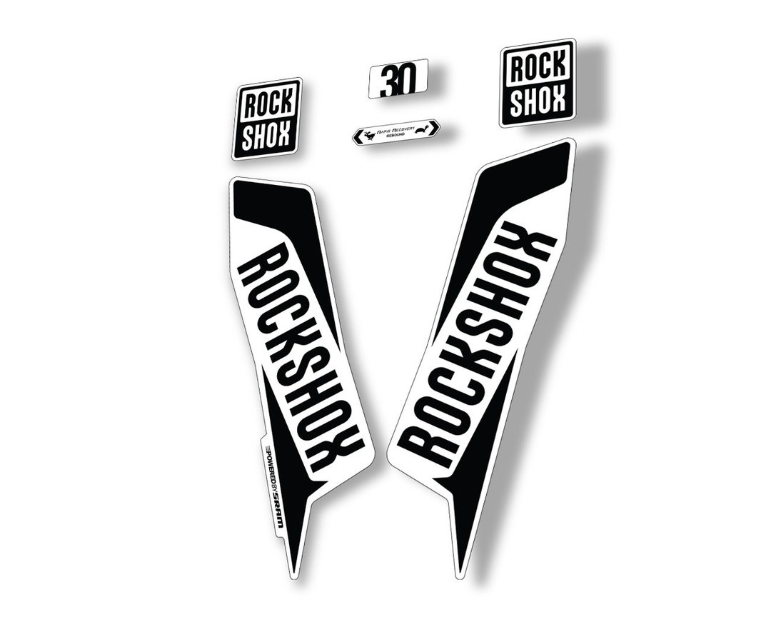 Mountain Bike Stickers RockShox Fork Decal Sticker - Silver Flame ...