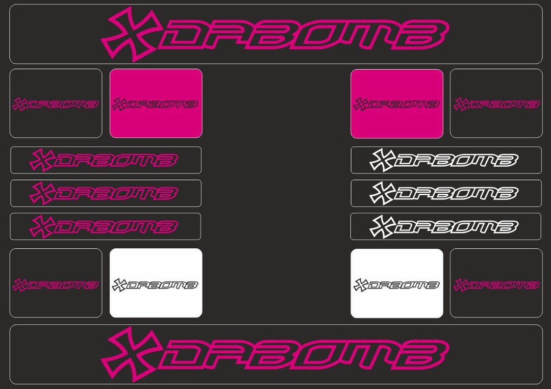 DABOMB Mountain Bicycle Frame Decal Sticker Graphic Set - Etsy