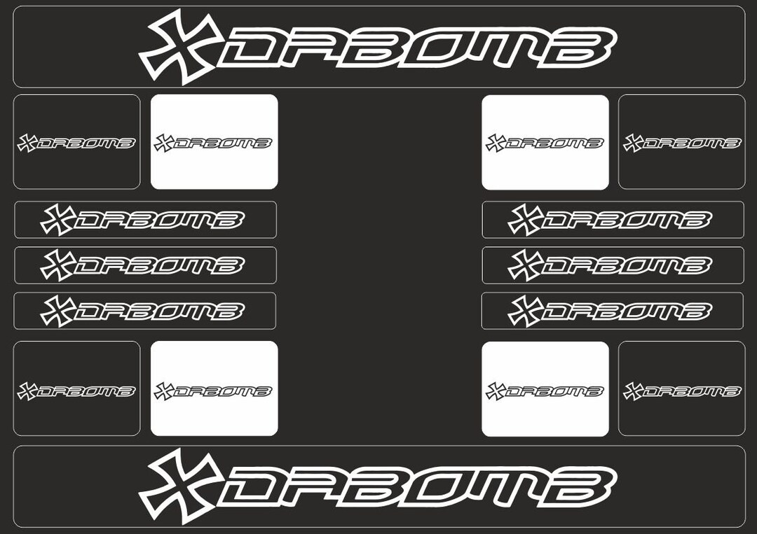 DABOMB Mountain Bicycle Frame Decal Sticker Graphic Set - Etsy