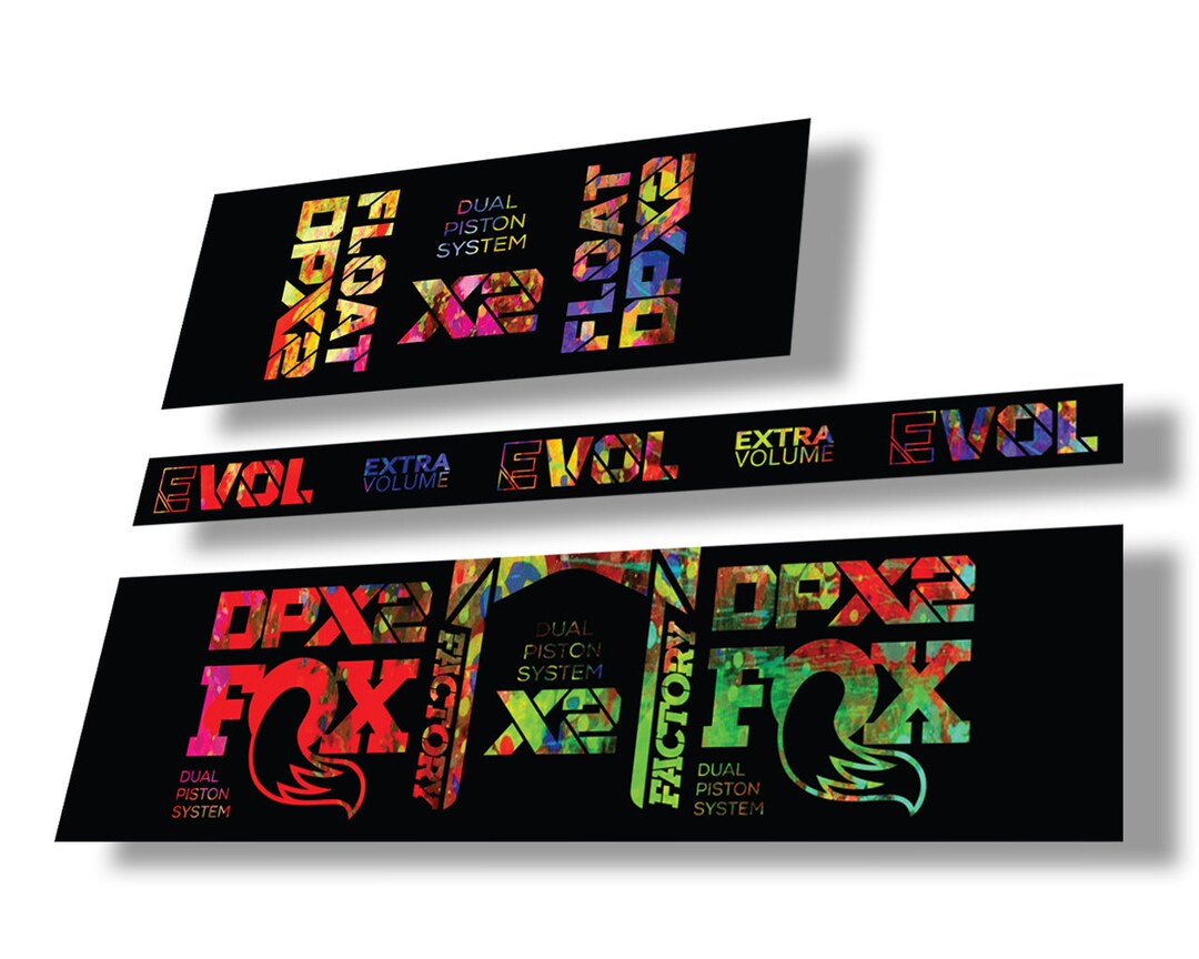 FOX Float 2021 DPX2 Rear Shock Suspension Sticker Factory Decal Kit ...