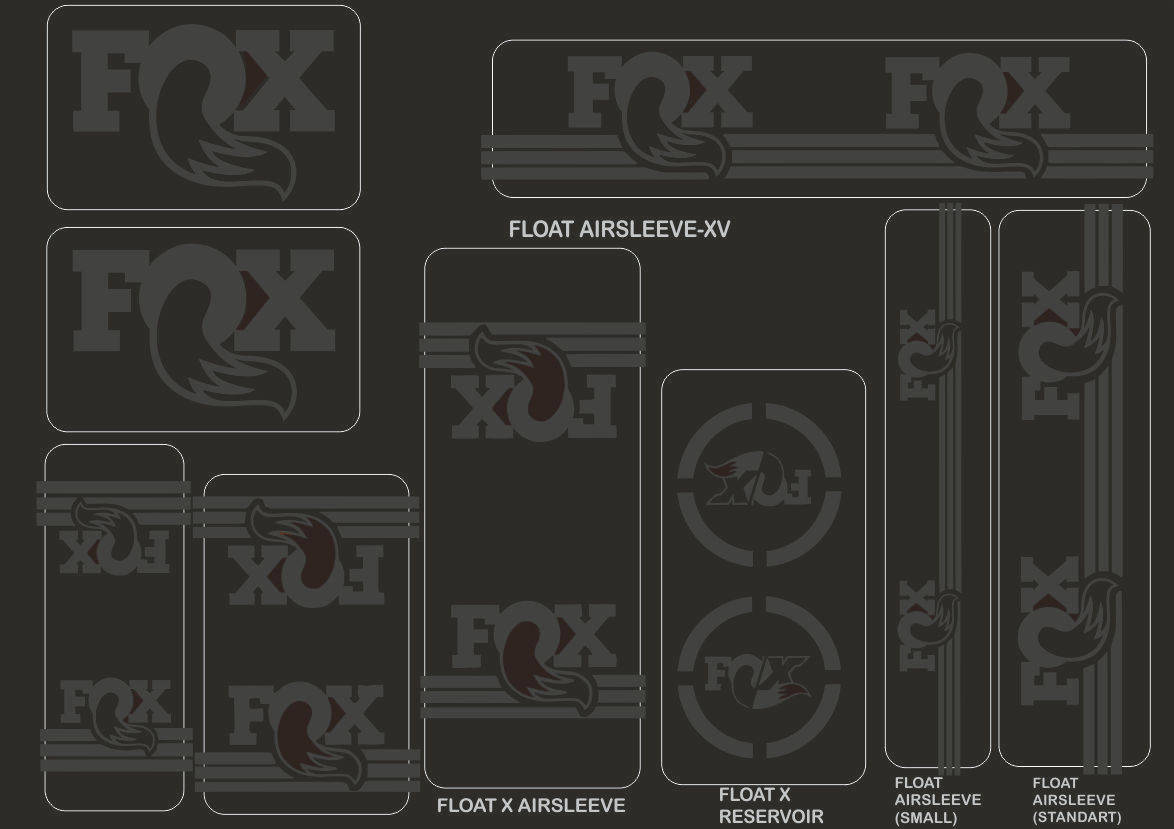FOX Racing Shox Factory Style Decal Kit Sticker Adhesive Set | Etsy