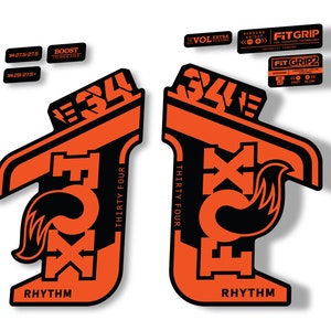 FOX 34 RHYTHM 2021 E Bike Fork Suspension Factory Decal Sticker Set ...