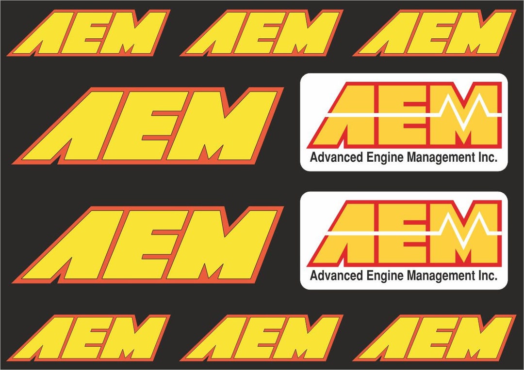 AEM Decal Set Sponsor Stickers Graphics Vinyl Adhesive 10pcs - Etsy