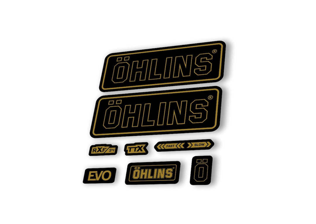 Ohlins RXF34 EVO 2018 Rear Shock Suspension Sticker Decal Kit Adhesive ...