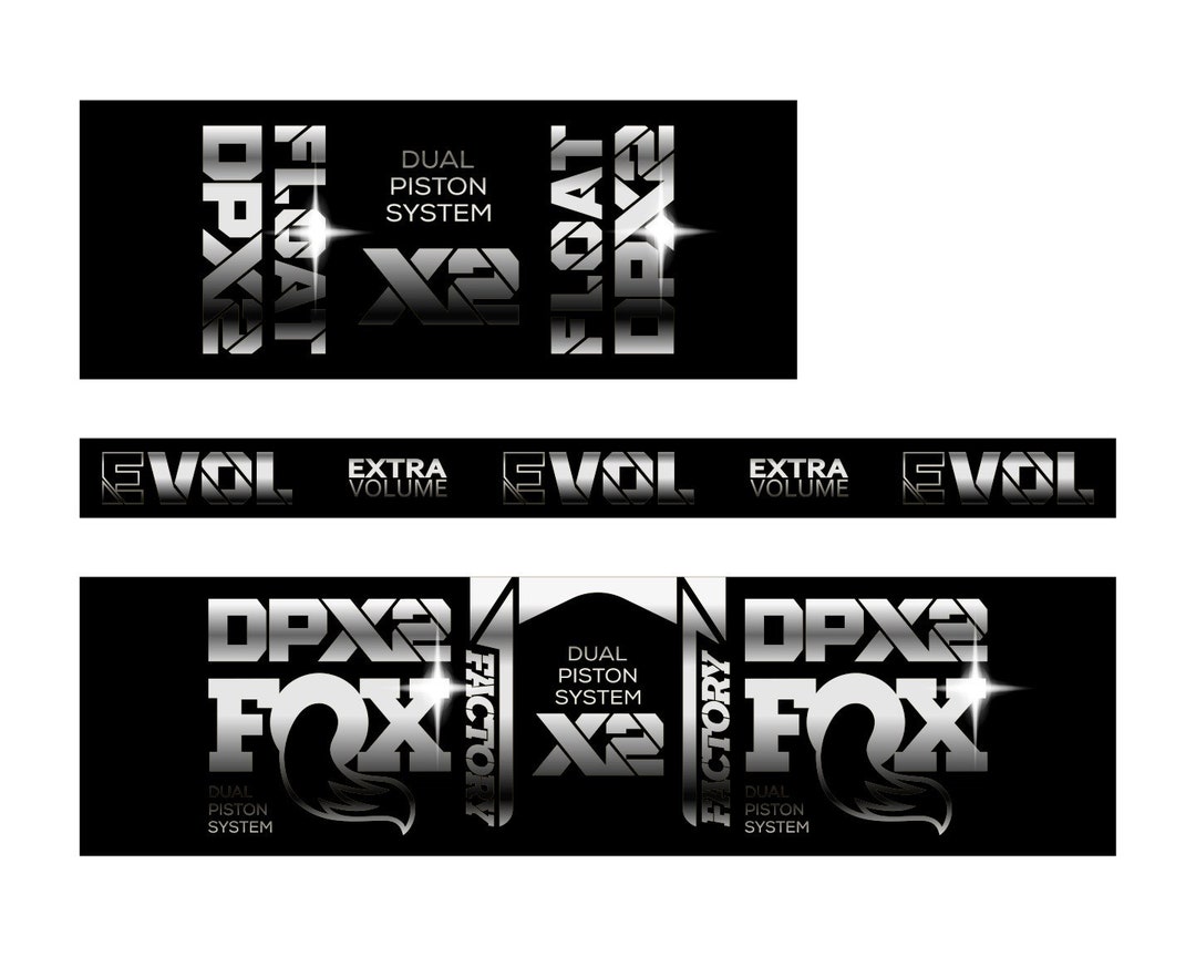 FOX Float 2021 DPX2 Rear Shock Suspension Sticker Factory Decal Kit ...