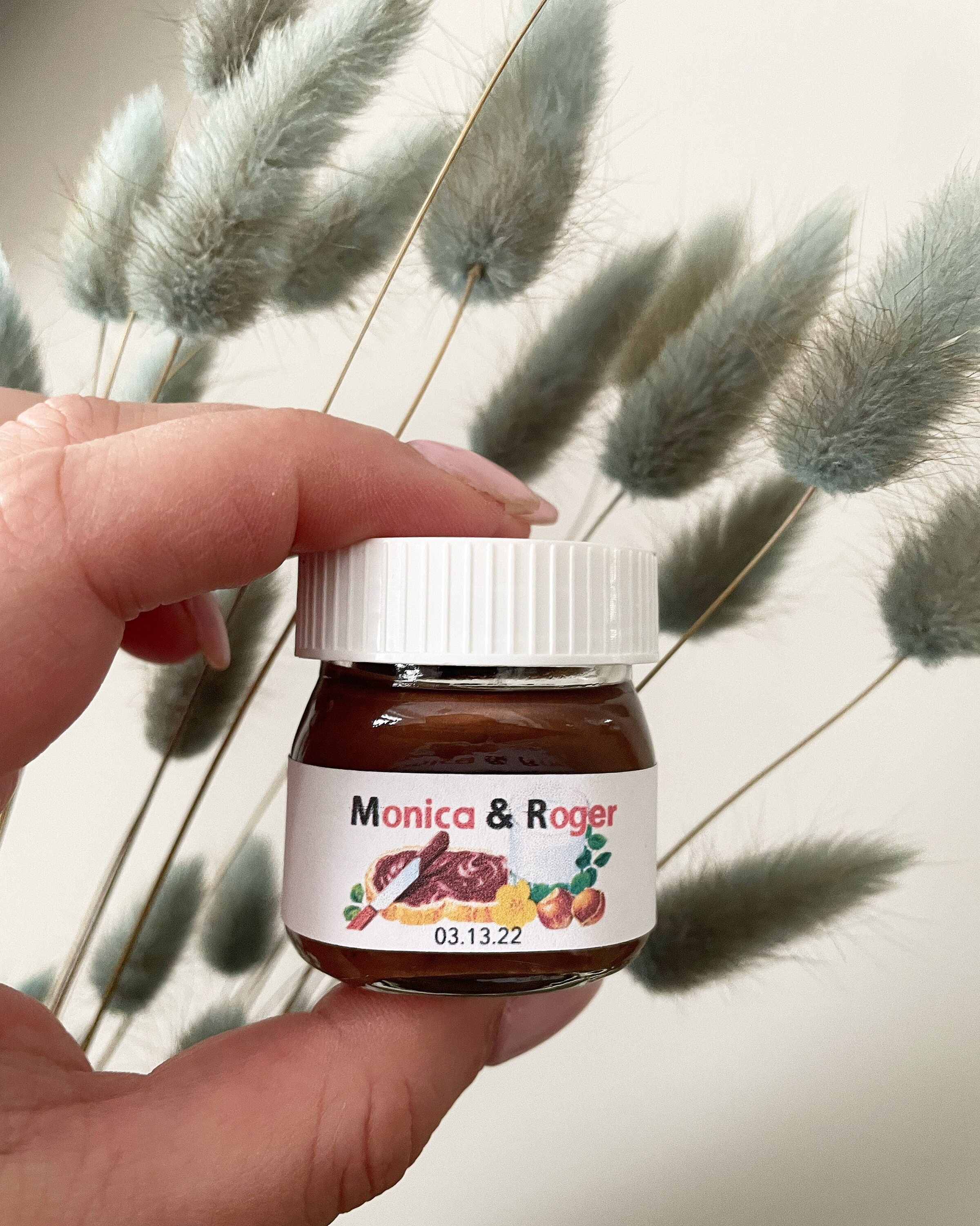 Personalized Mini Nutella Jars for Wedding Gift Favours - Etsy