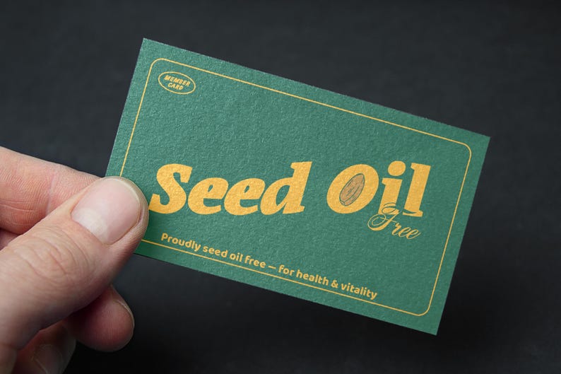 Funny Anti Seed Oil Card, Printable Gift for Carnivore, Keto Diet Humor ...