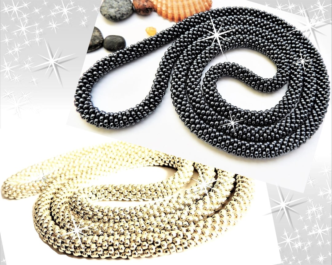 Infinity Toho Rounds Beads Necklace or Beading Bracelets Silver ...