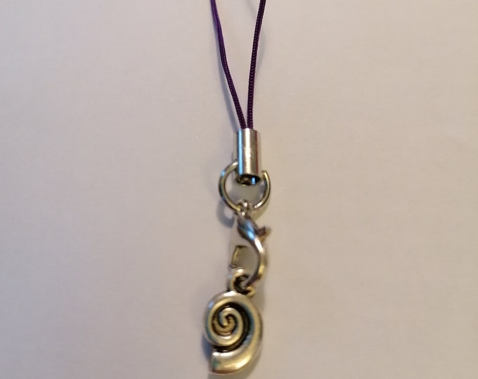 Miniscule Spiral Mobile Phone Charm, Tibetan Silver Celtic Spiral Cell ...