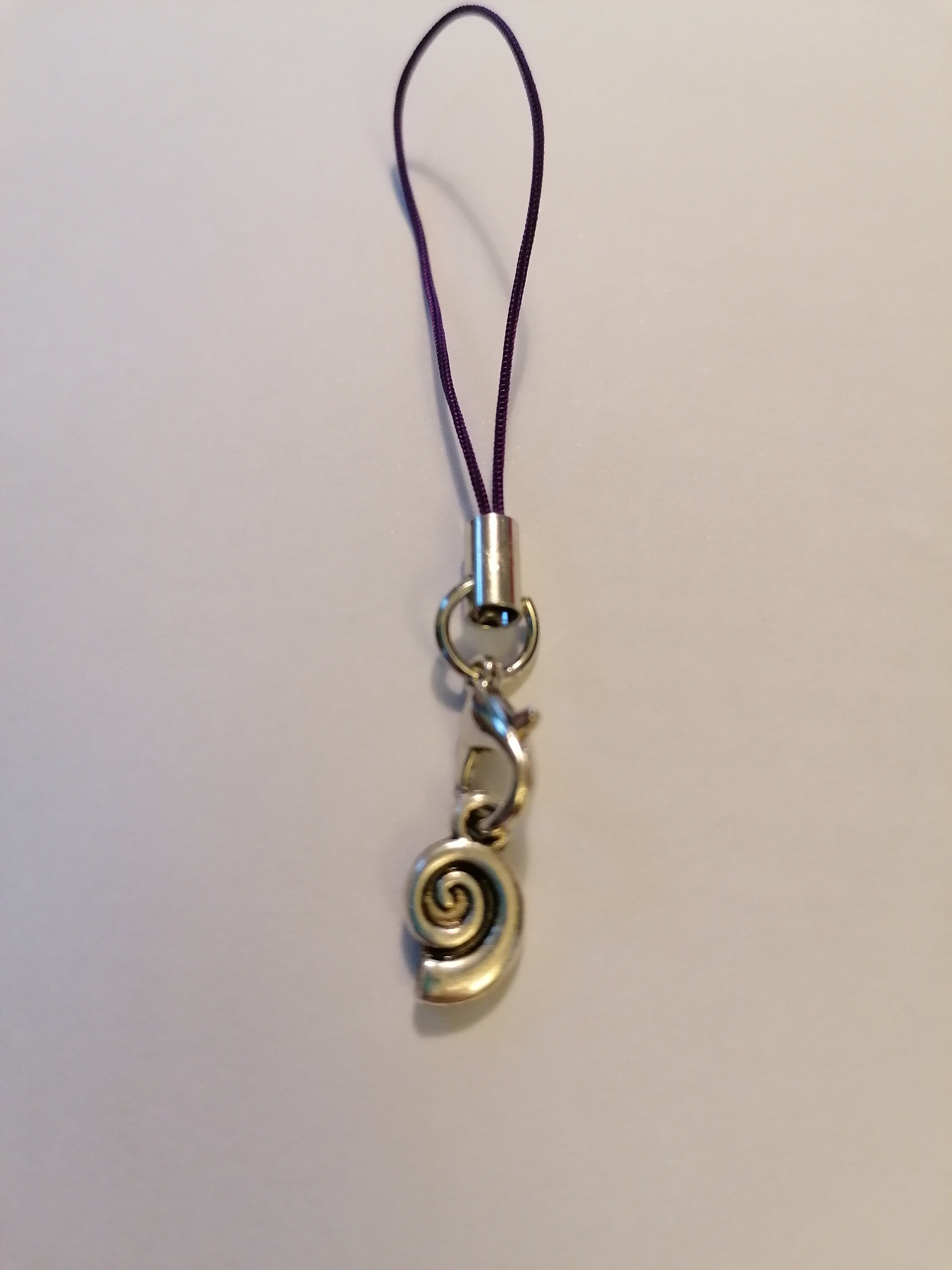 Miniscule Spiral Mobile Phone Charm, Tibetan Silver Celtic Spiral Cell ...