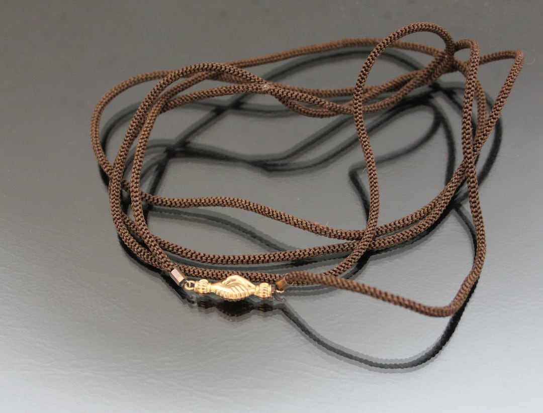Victorian Human Woven Hair Chain, Necklace. Mani Fede Holding Hands ...