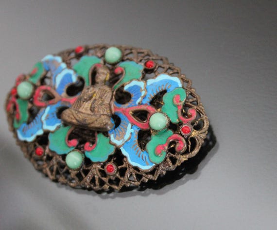 MAX NEIGER Art Deco Buddha Asian Theme Enamel Czech B… - Gem