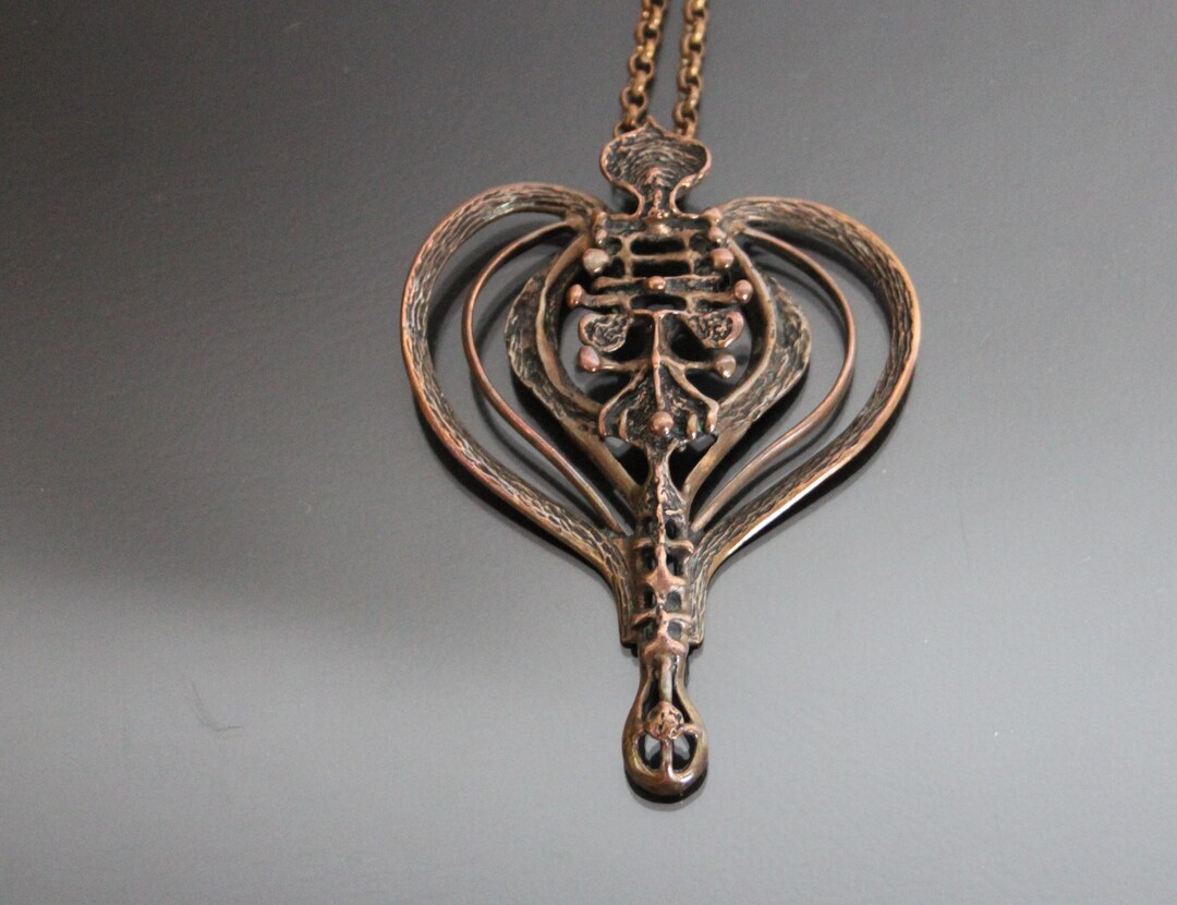 UNN TANGERUD for Uni David-andersen, Heart Necklace. Vintage Bronze ...