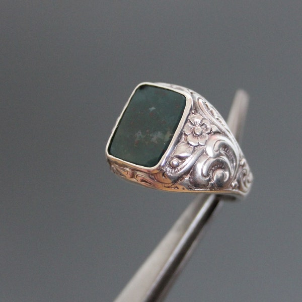 Mens Signet Bloodstone - Etsy