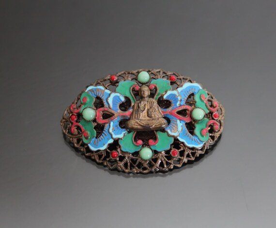 MAX NEIGER Art Deco Buddha Asian Theme Enamel Czech B… - Gem