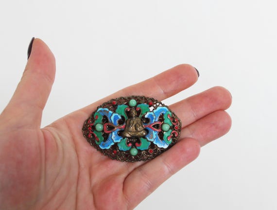 MAX NEIGER Art Deco Buddha Asian Theme Enamel Czech B… - Gem