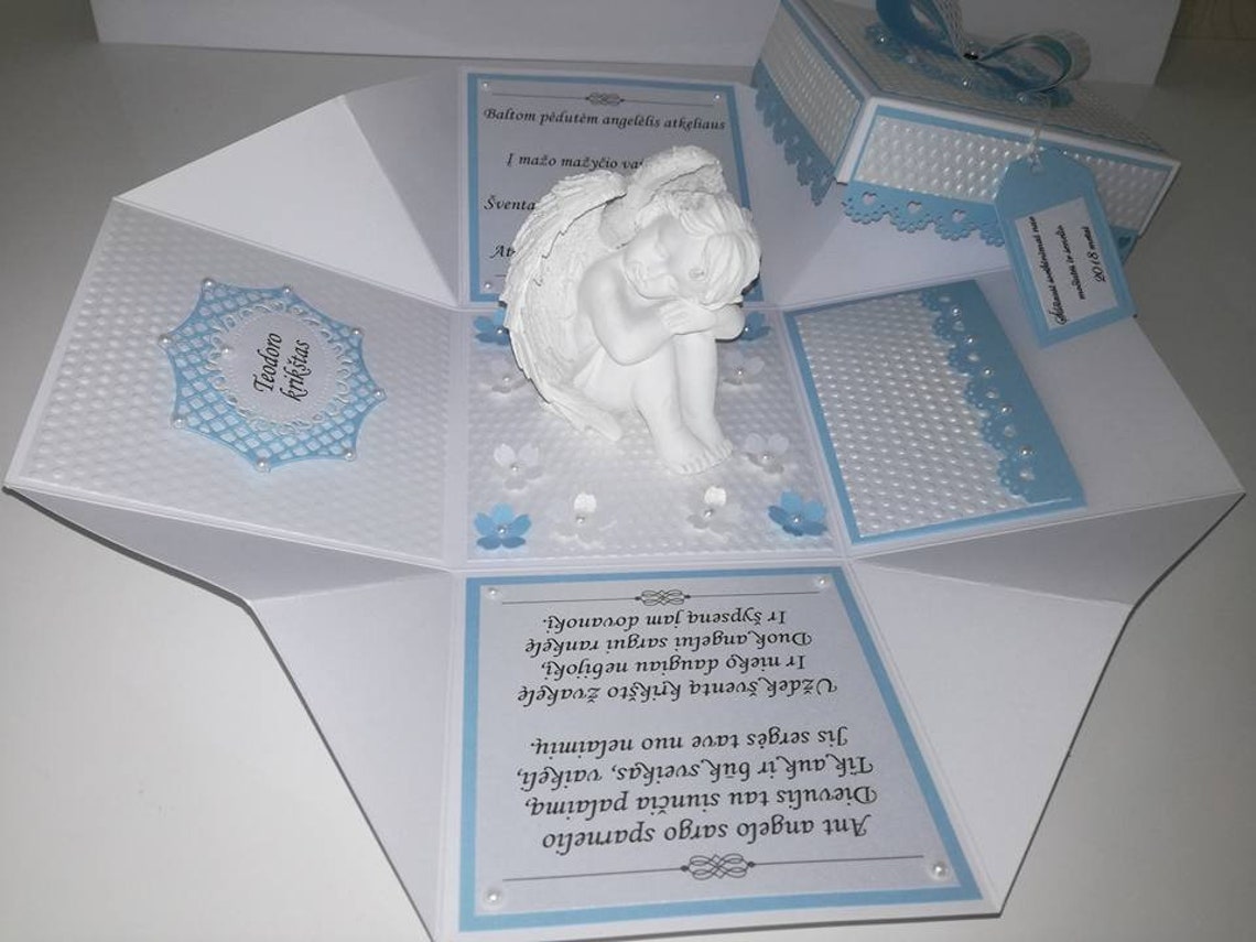 Exploding Box. Angel for Christening Baptism. Box Card Money - Etsy