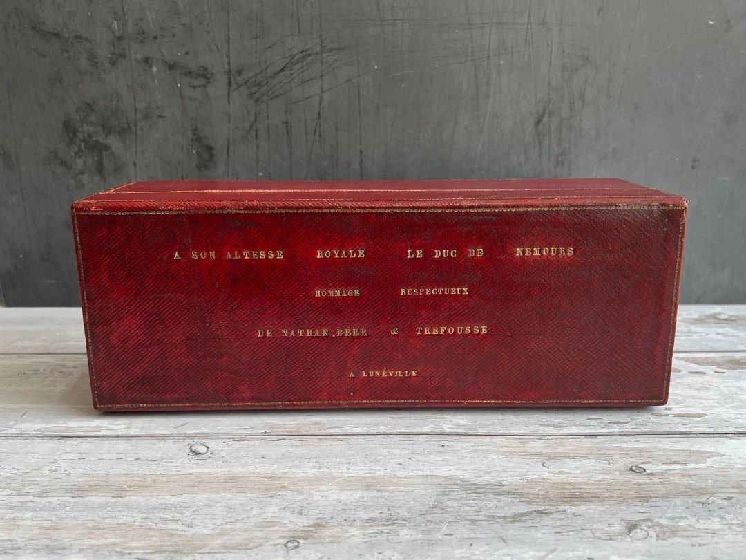 RARE 19th Century French Red Leather Box, Royal Glove Box C 1830 - Etsy