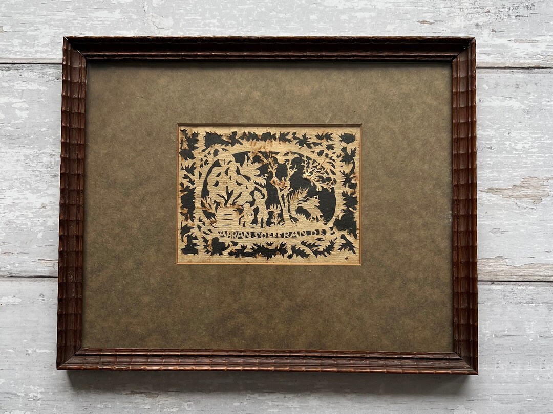 1790 Antique Scherenschnitte Paper Cut: Sacrifice of Isaac Scene - Etsy