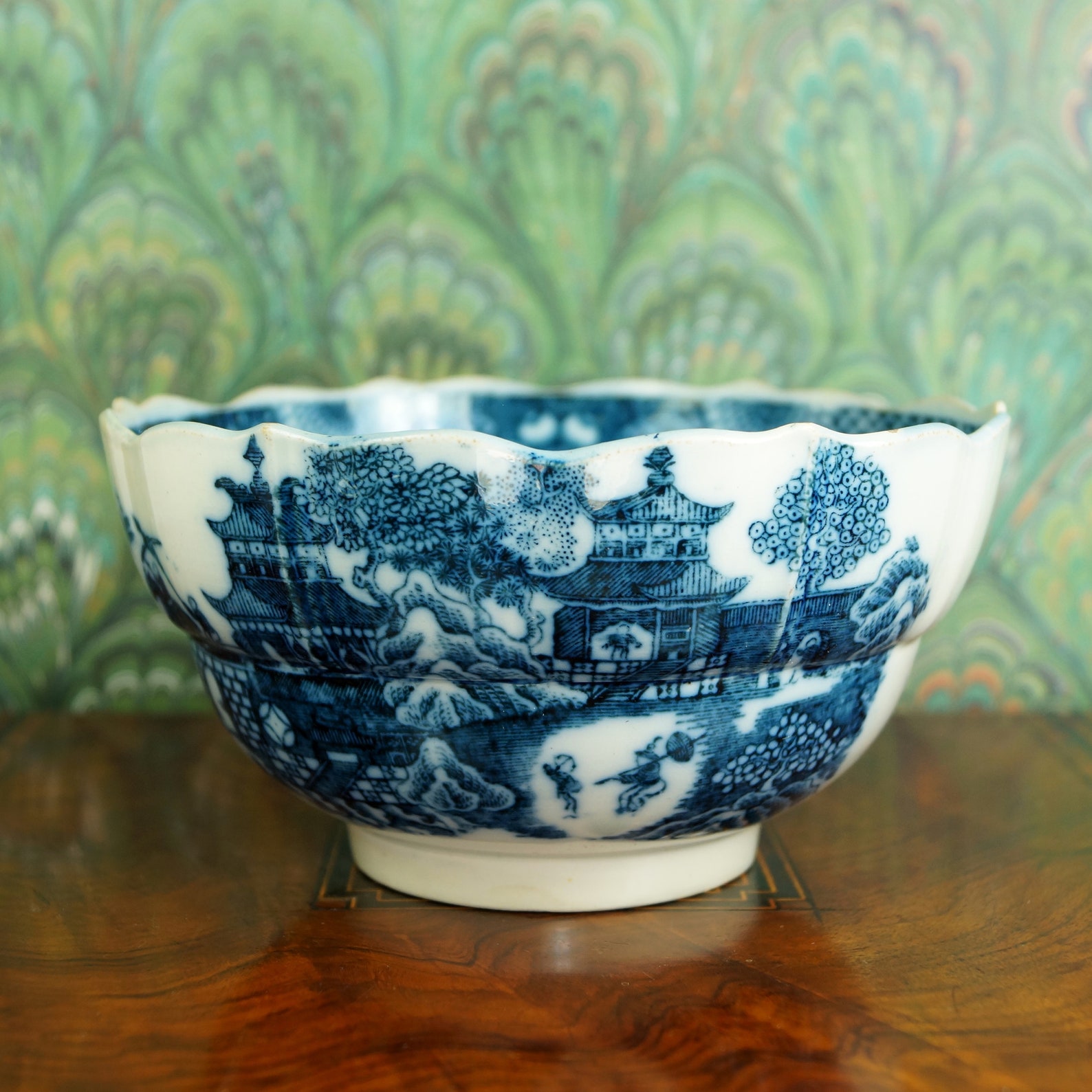 RARE 18th Century Blue and White Transferware Bowl Pearlware - Etsy UK