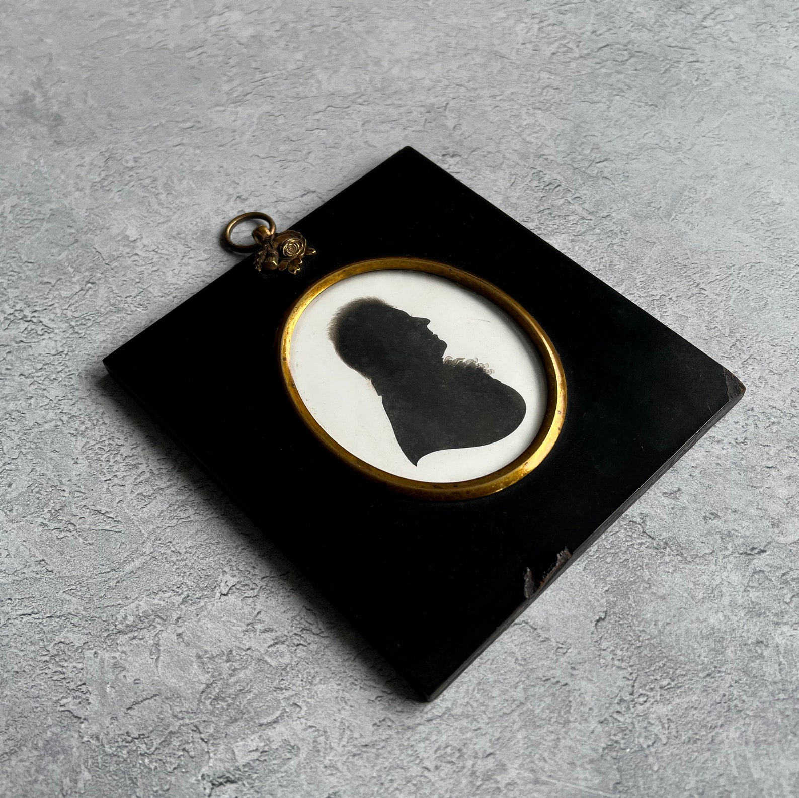 Antique 18th Century Miers Silhouette on Plaster of the Reverend Gervas ...