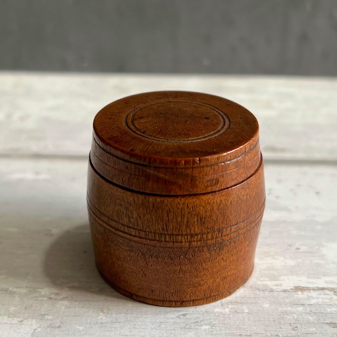 Georgian Treen Circular Wood Miniature Box C 1830 - Etsy