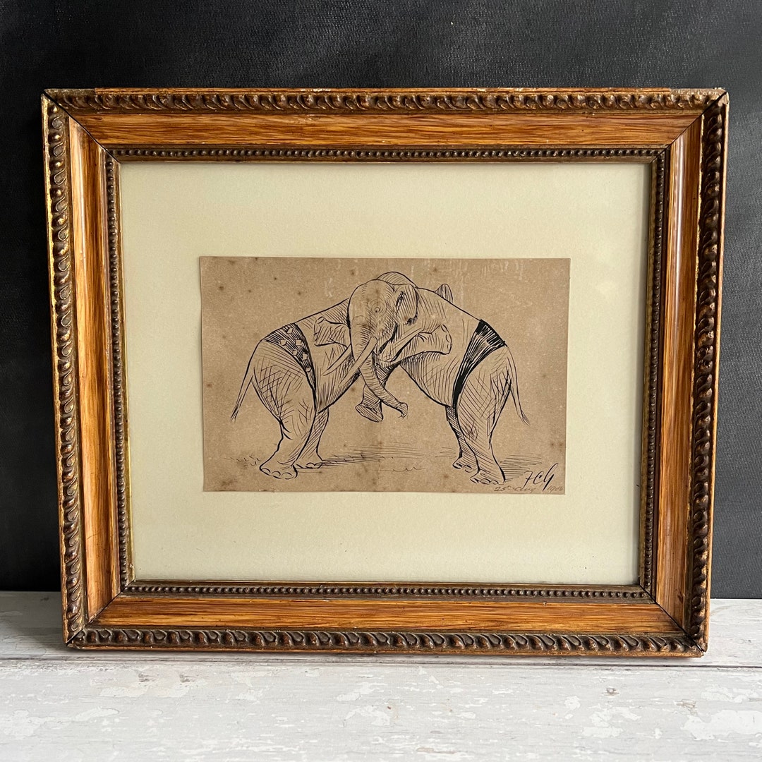 Francis Carruthers Gould Circus Elephants Original Pen and Ink Sketch ...