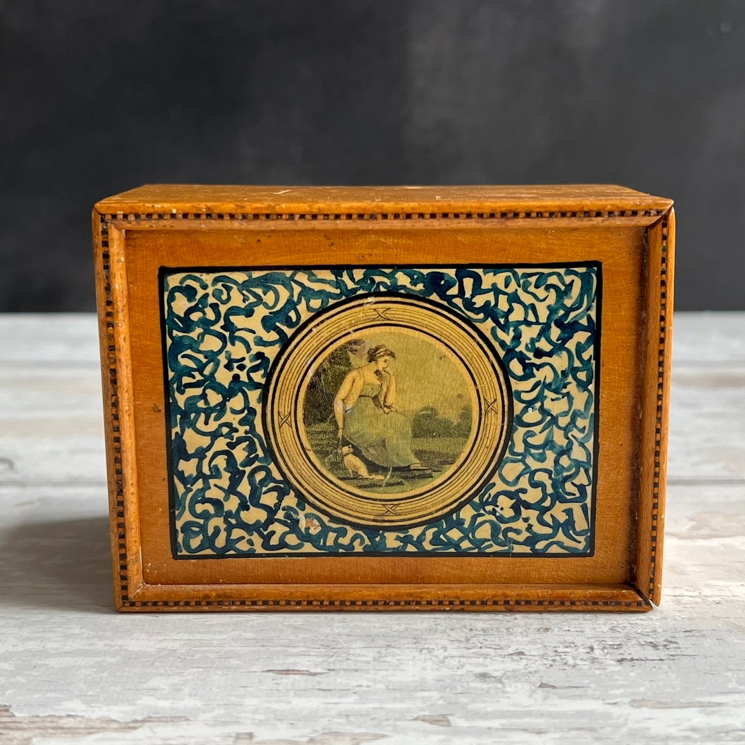 Rarest Whitewood Box Poor Maria Dog Early Tunbridge Ware C 1810 - Etsy