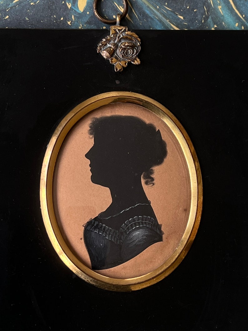 RARA silueta de retrato del siglo XIX de Henry Herve de Regency Lady ...